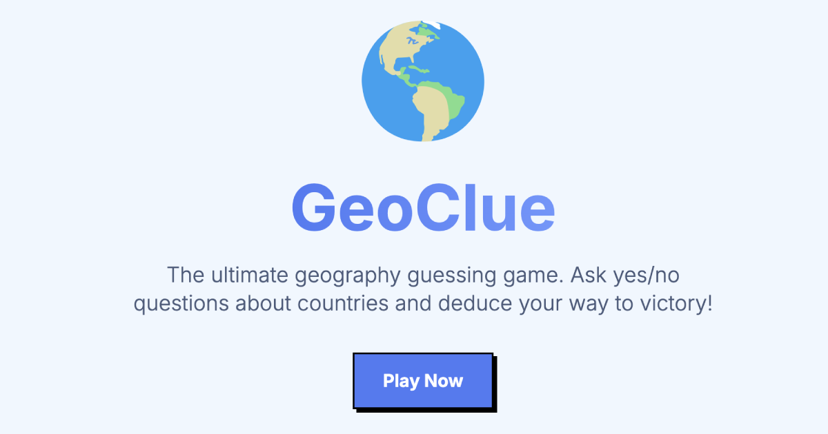 GeoClue - The Ultimate Geography Guessing Game